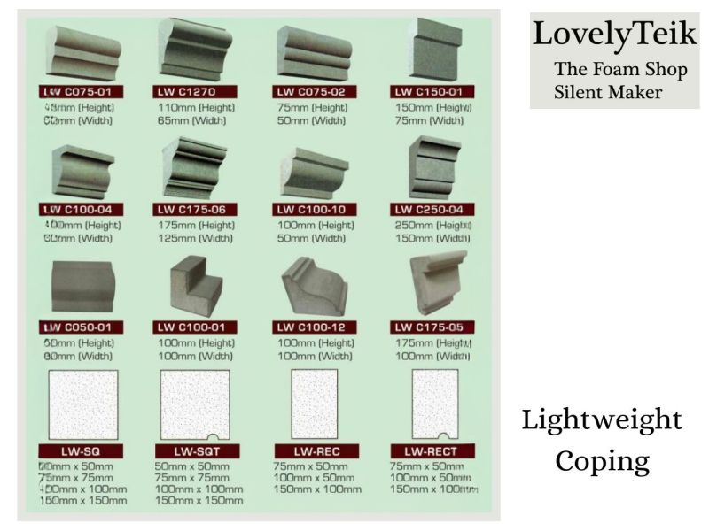 Lightweight Coping | Window Coping | The Foam Shop LovelyTeik