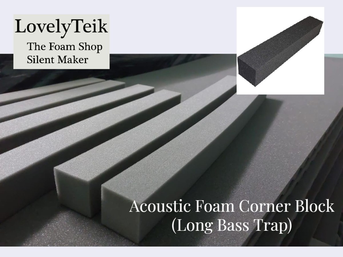 Acoustic Foam Corner Block | Long Strip | The Foam Shop Msia